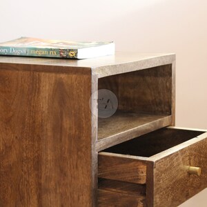 Bedside Table Grey Wood • Rustic Grey Bedside Table Small • Grey Side ...