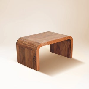 Acacia Coffee Table Rounded Edges Wooden Handmade Coffee Table Coastal ...