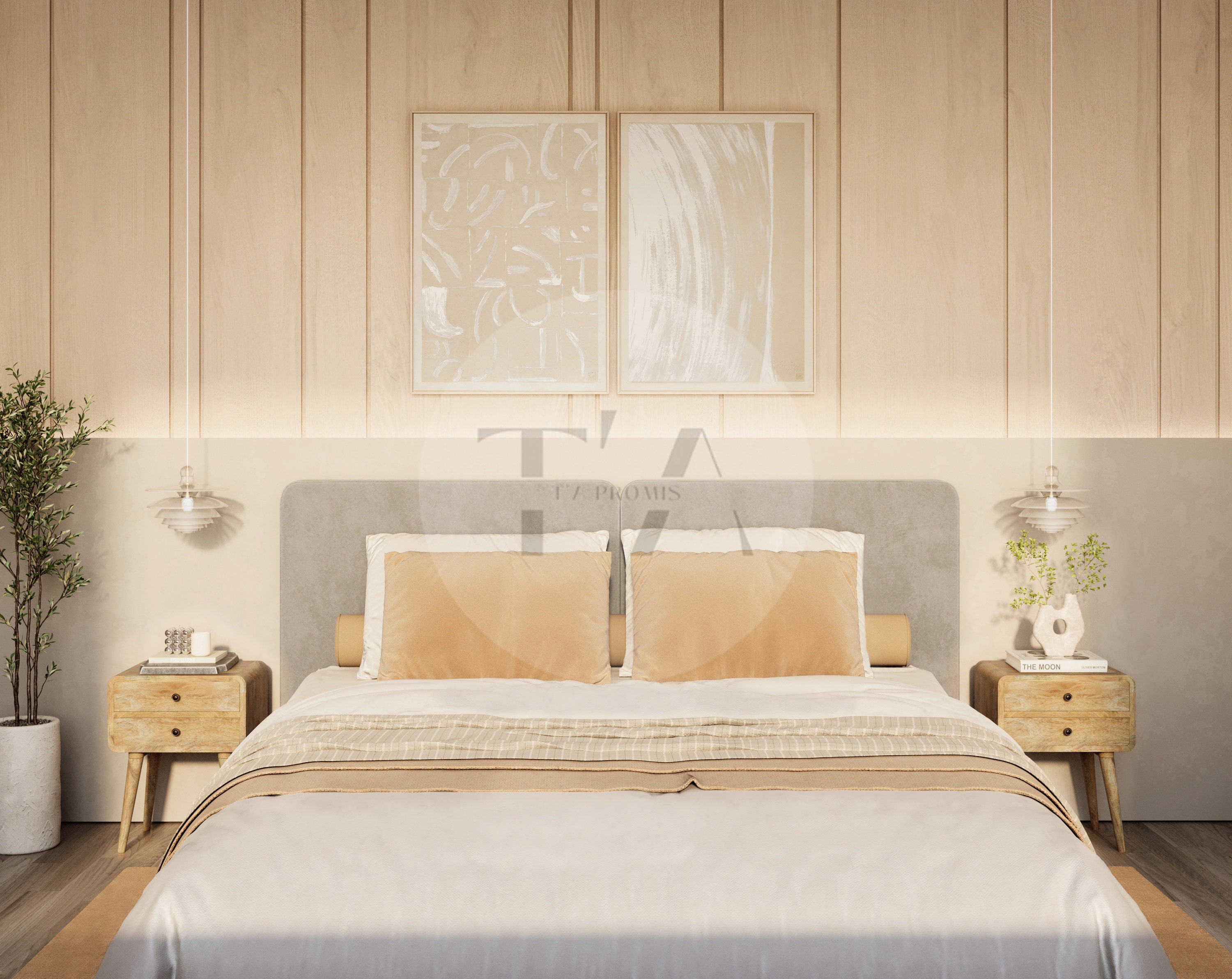Bedside Cabinet • Wooden Bedside Table • Light Wood Bedside Table ...