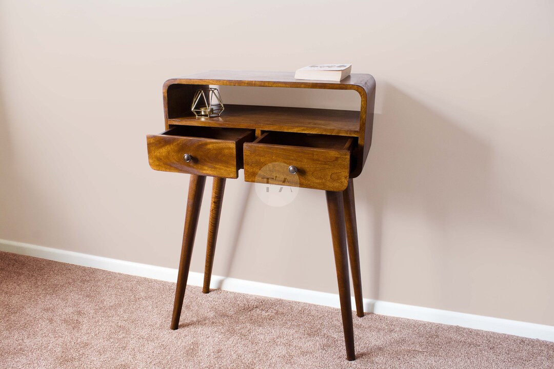 Minimal Console Table With Drawers • Small Console Table • Narrow ...