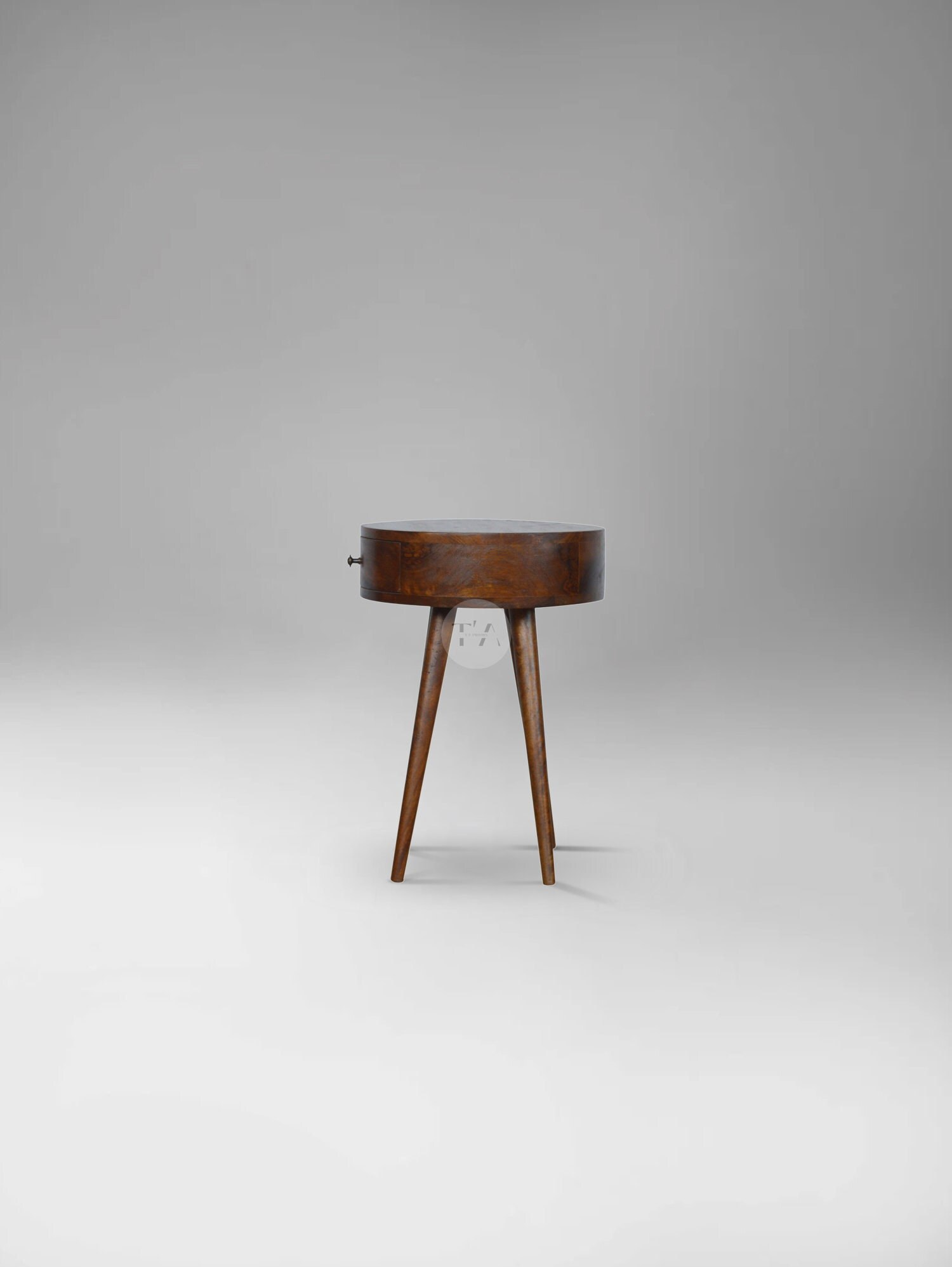 Circular Bedside Table Round Bedside Table Slim Bedside - Etsy UK