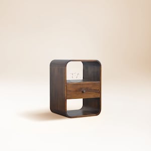 Bedside Table With Shelves Curved Bedside Table Unique Modern Farmhouse ...