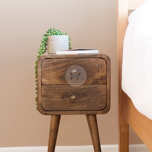 Grey Bedside Table Slim Grey Side Table Small Grey Bedside Table Fully ...