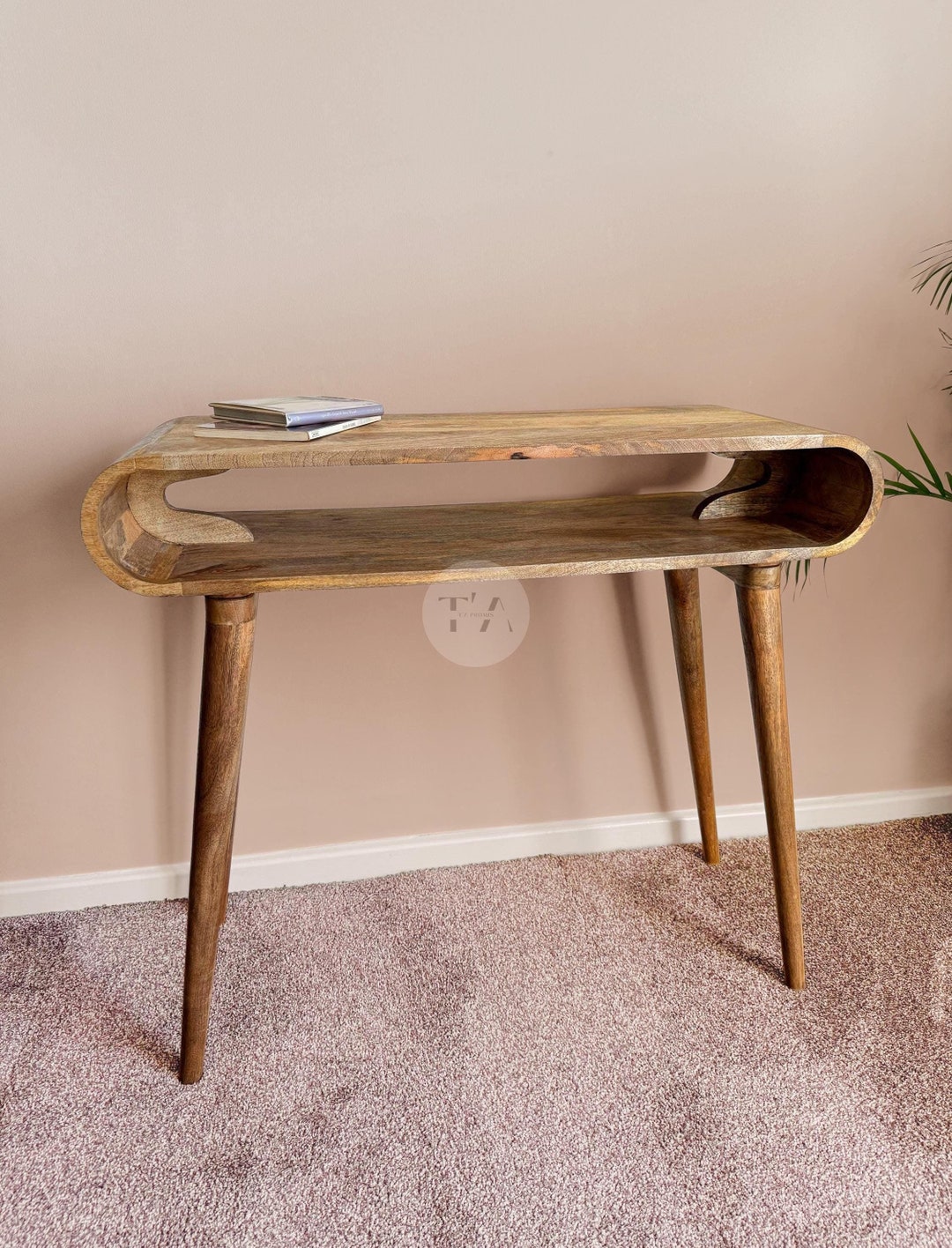Oval Console Table for Hallway • Tall Console Table Thin • Narrow ...
