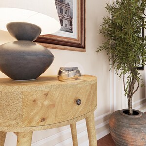 Semi Circle Console Table With Storage • Crescent Shaped Entry Table ...