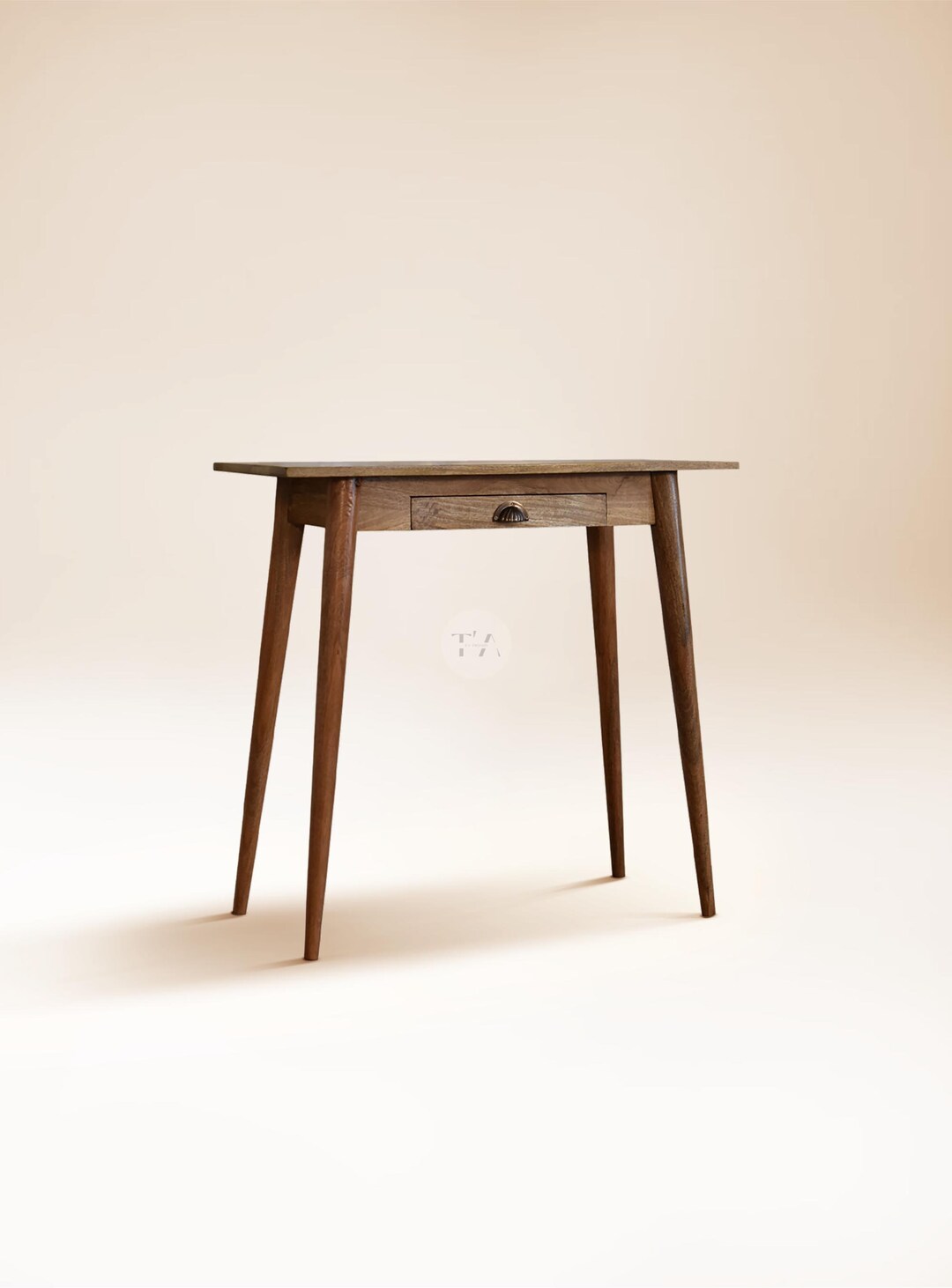 Small Wooden Desk With Drawer Bedroom Desk for Small Space Light Oak ...