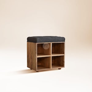 Small Shoe Bench With Cushion Wooden Bench With Shoe Storage Narrow ...