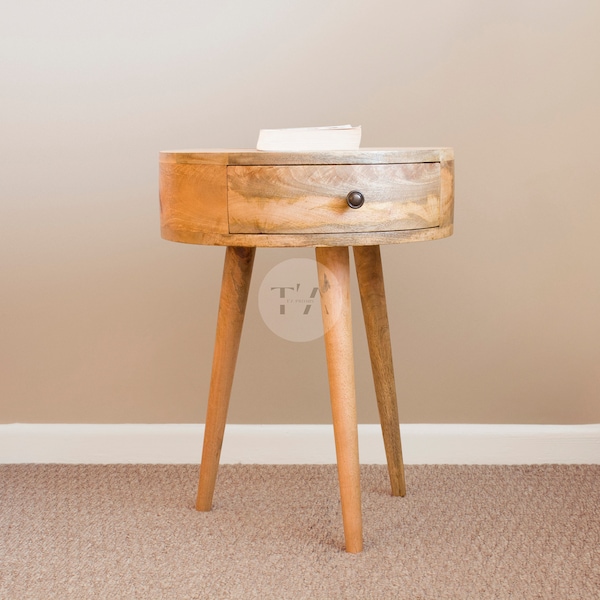Round Nightstand - Etsy UK