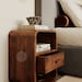 Bedside Table With Shelves • Curved Bedside Table Unique • Modern ...