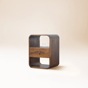 Bedside Table With Shelves Curved Bedside Table Unique Modern Farmhouse ...