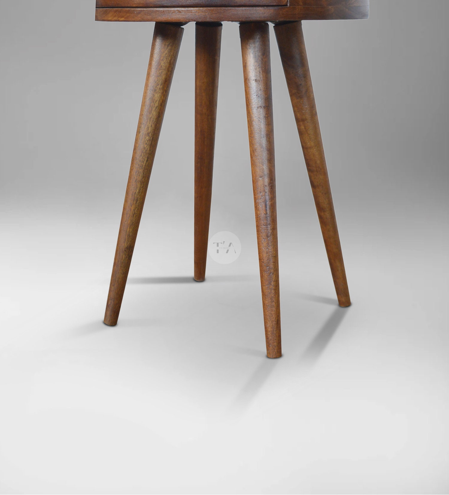 Circular Bedside Table Round Bedside Table Slim Bedside - Etsy UK