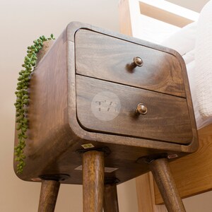 Grey Bedside Table Slim • Grey Side Table Small • Grey Bedside Table ...