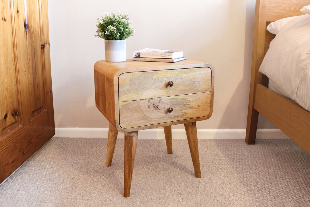 Bedside Cabinet • Wooden Bedside Table • Light Wood Bedside Table ...