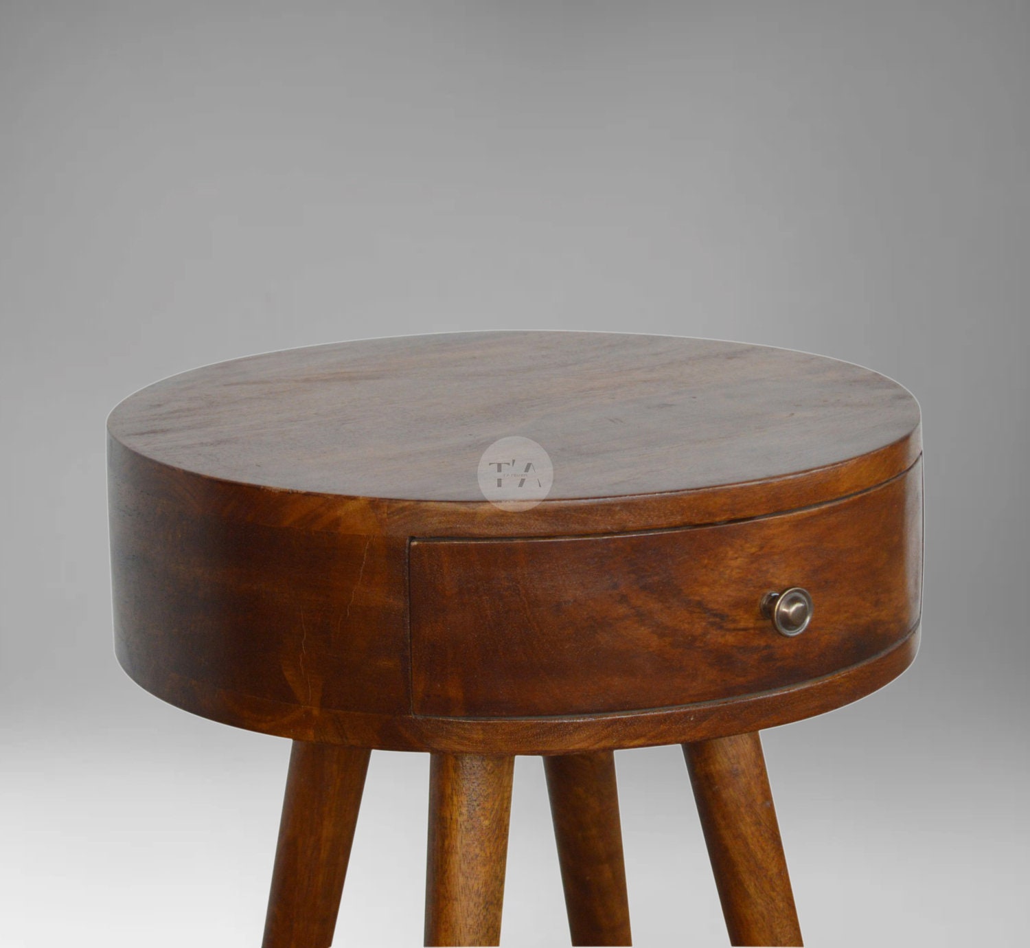 Circular Bedside Table Round Bedside Table Slim Bedside - Etsy UK