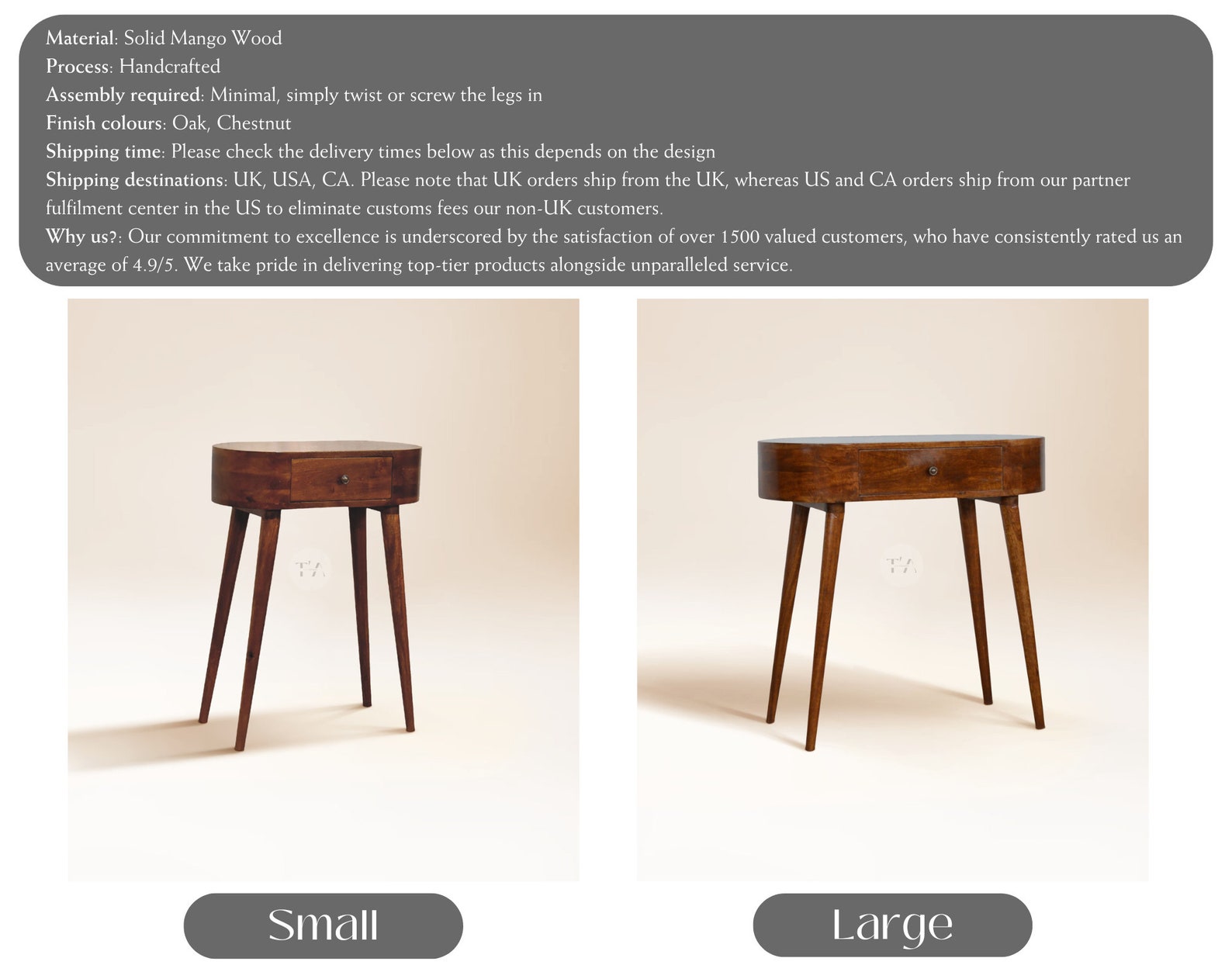 Oval Dressing Table • Makeup Dresser Table • Modern Console Table ...