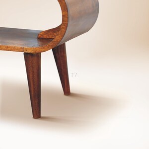 Tv Stand Side Table Rounded TV Stand Open Shelf Curved TV Stand Retro ...