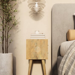 Tall Bedside Table With 2 Drawers High Bedside Table Funky Bedside ...