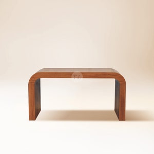 Acacia Coffee Table Rounded Edges Wooden Handmade Coffee Table Coastal ...