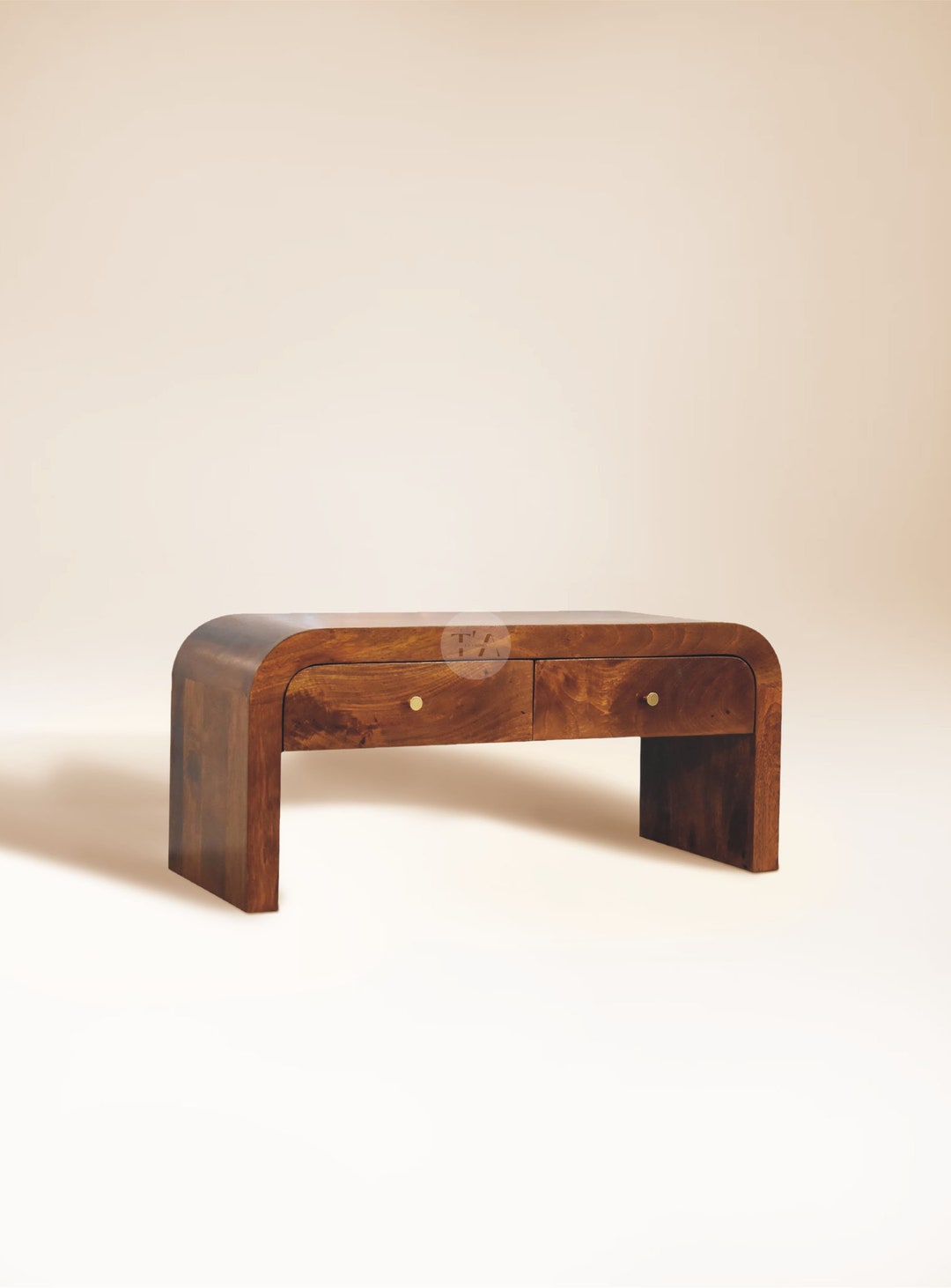 Curved Edge Tv Unit Design Arched Tv Stand Rounded Edges Solid Wood ...