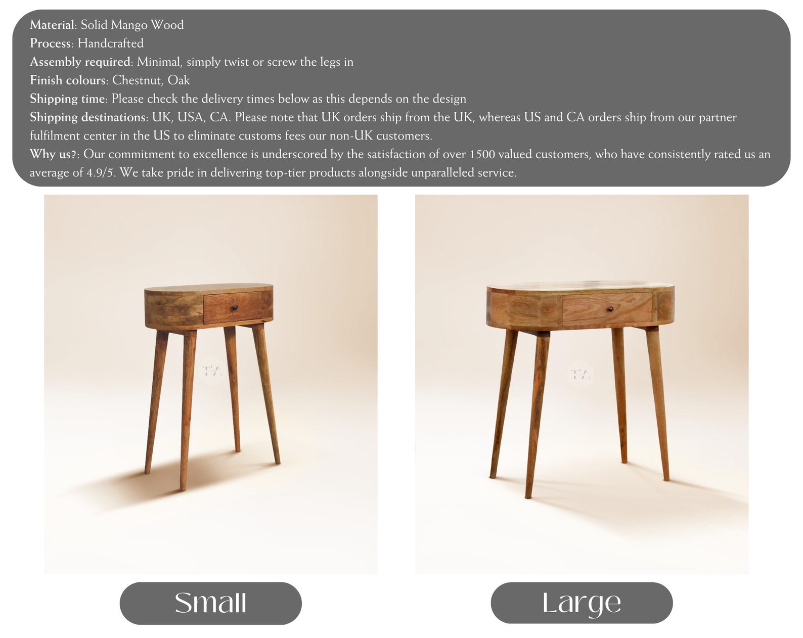 Small Mid Century Dressing Table Without Mirror • Bedroom Dressing ...
