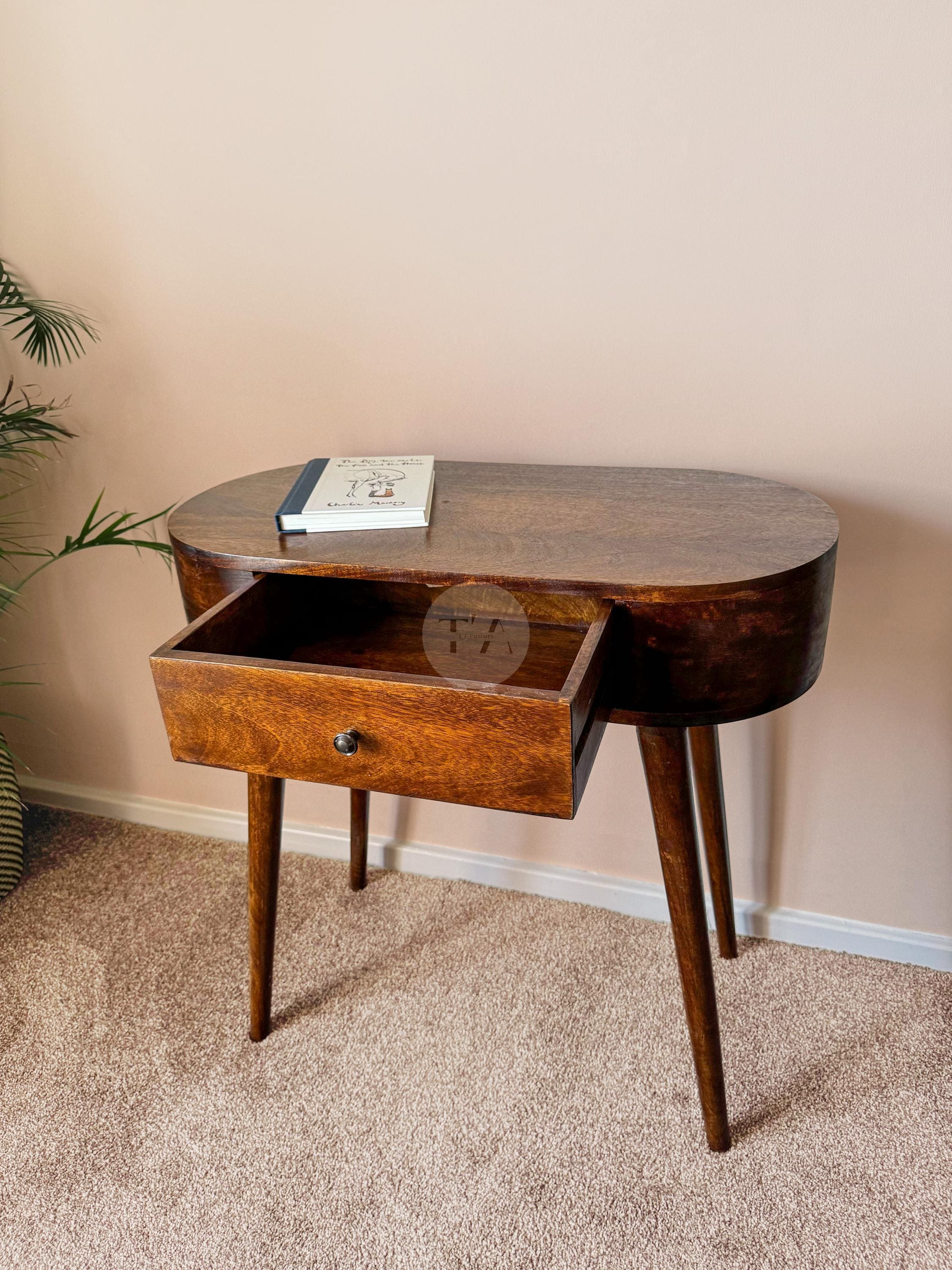 Oval Dressing Table • Makeup Dresser Table • Modern Console Table ...