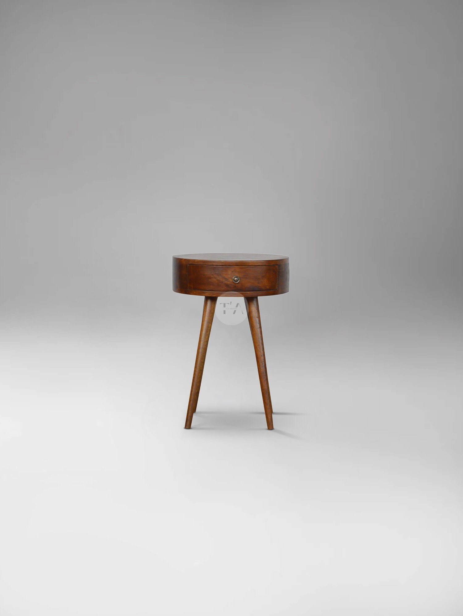 Circular Bedside Table Round Bedside Table Slim Bedside - Etsy UK