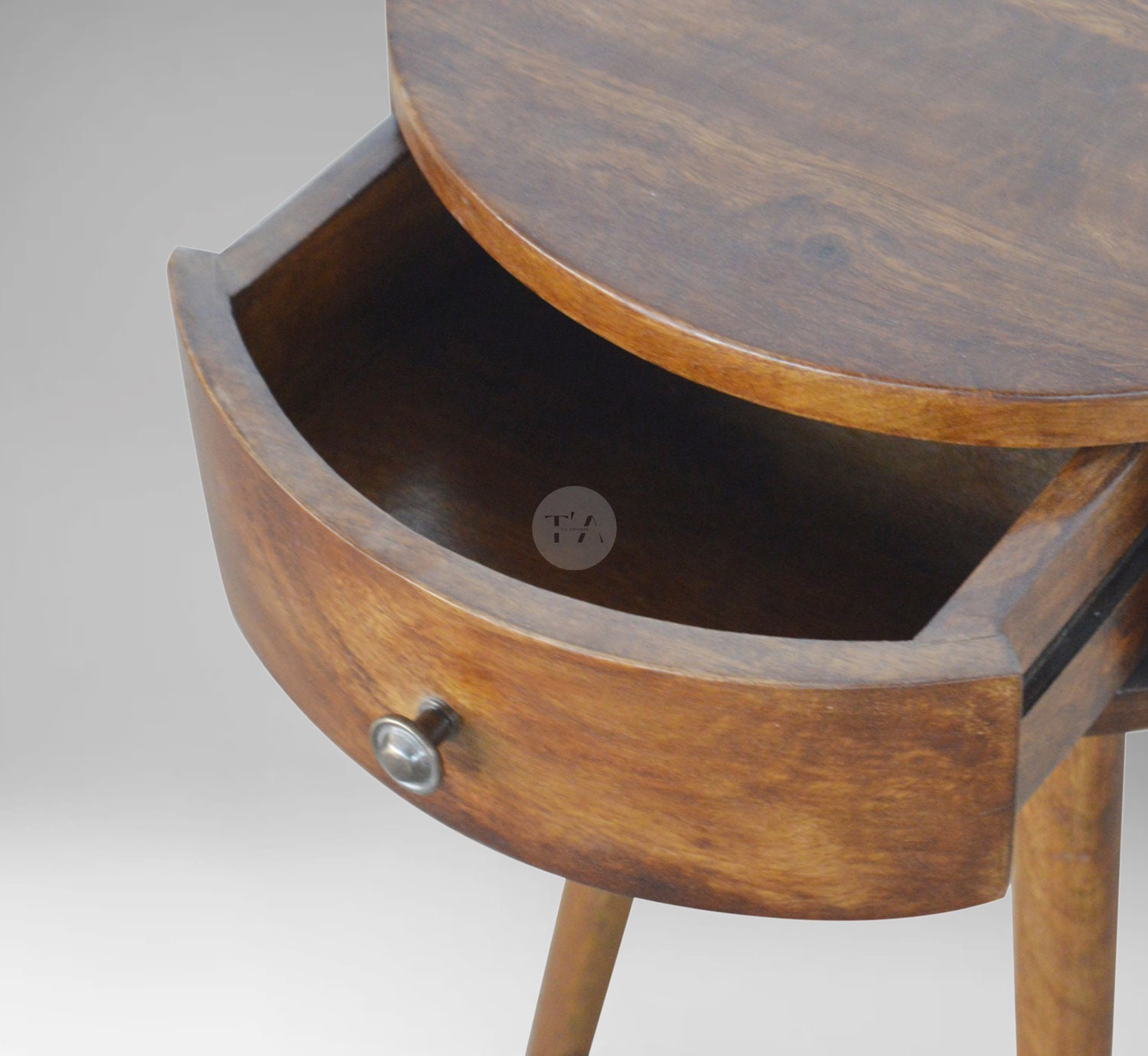 Circular Bedside Table Round Bedside Table Slim Bedside - Etsy UK