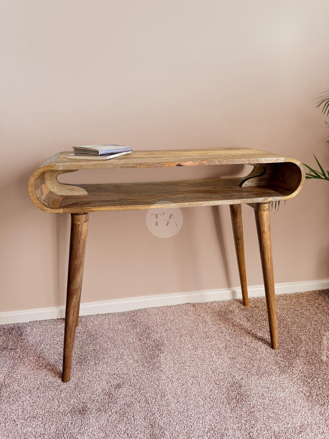 Oval Console Table for Hallway • Tall Console Table Thin • Narrow ...