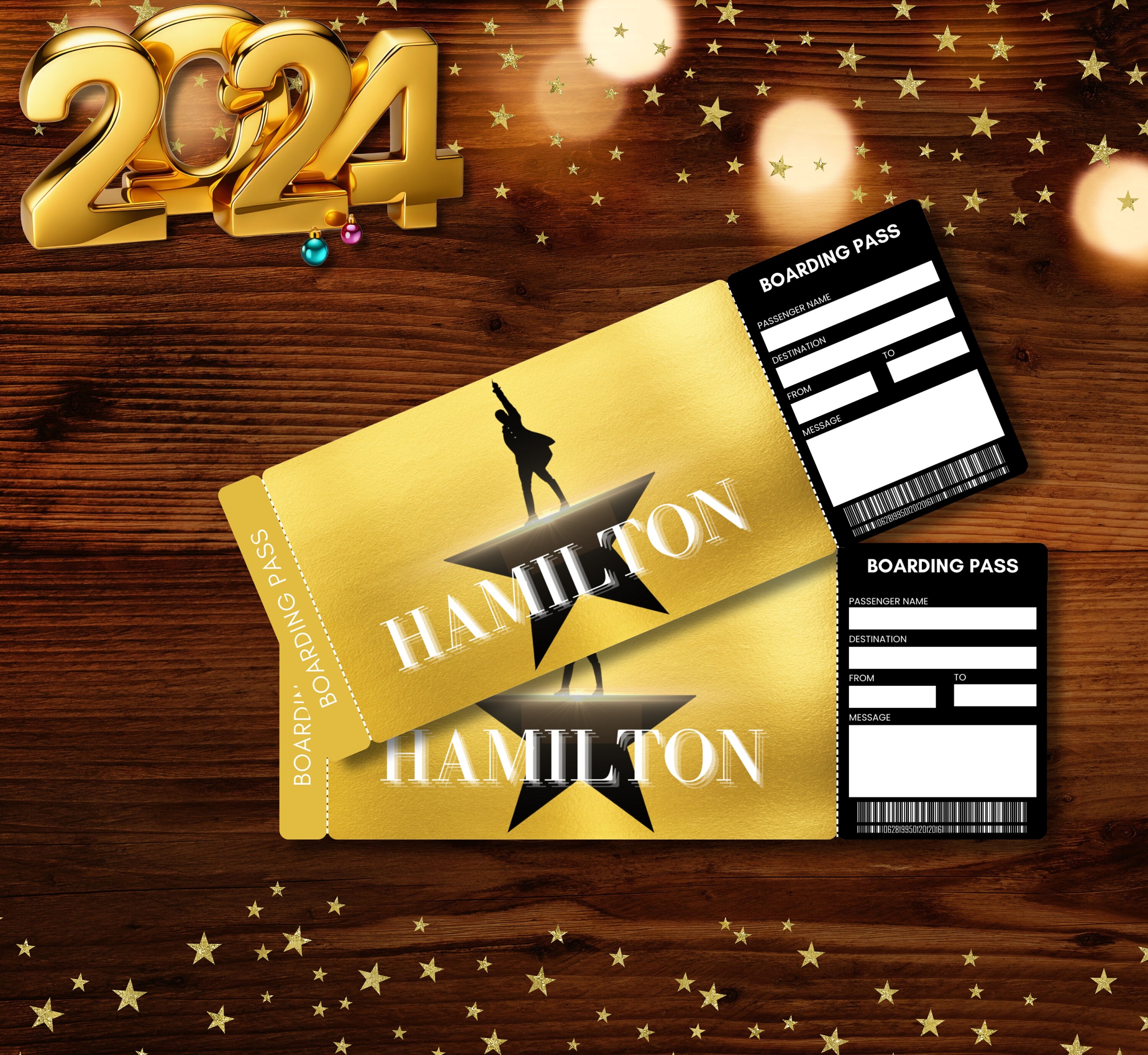 Printable Hamilton Broadway Surprise Ticket, Hamilton the Musical Collectible Theater Ticket ...