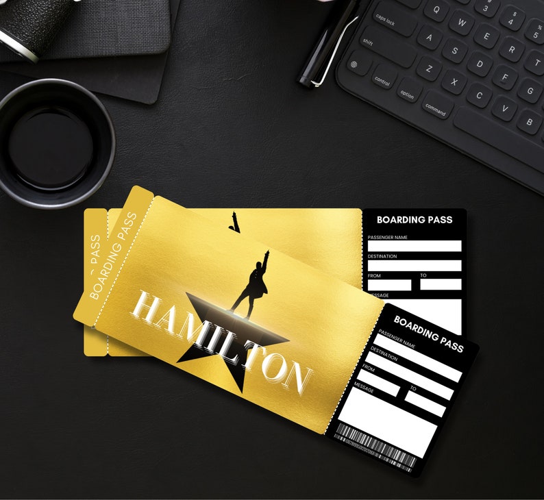 Printable Hamilton Broadway Surprise Ticket, Hamilton the Musical ...