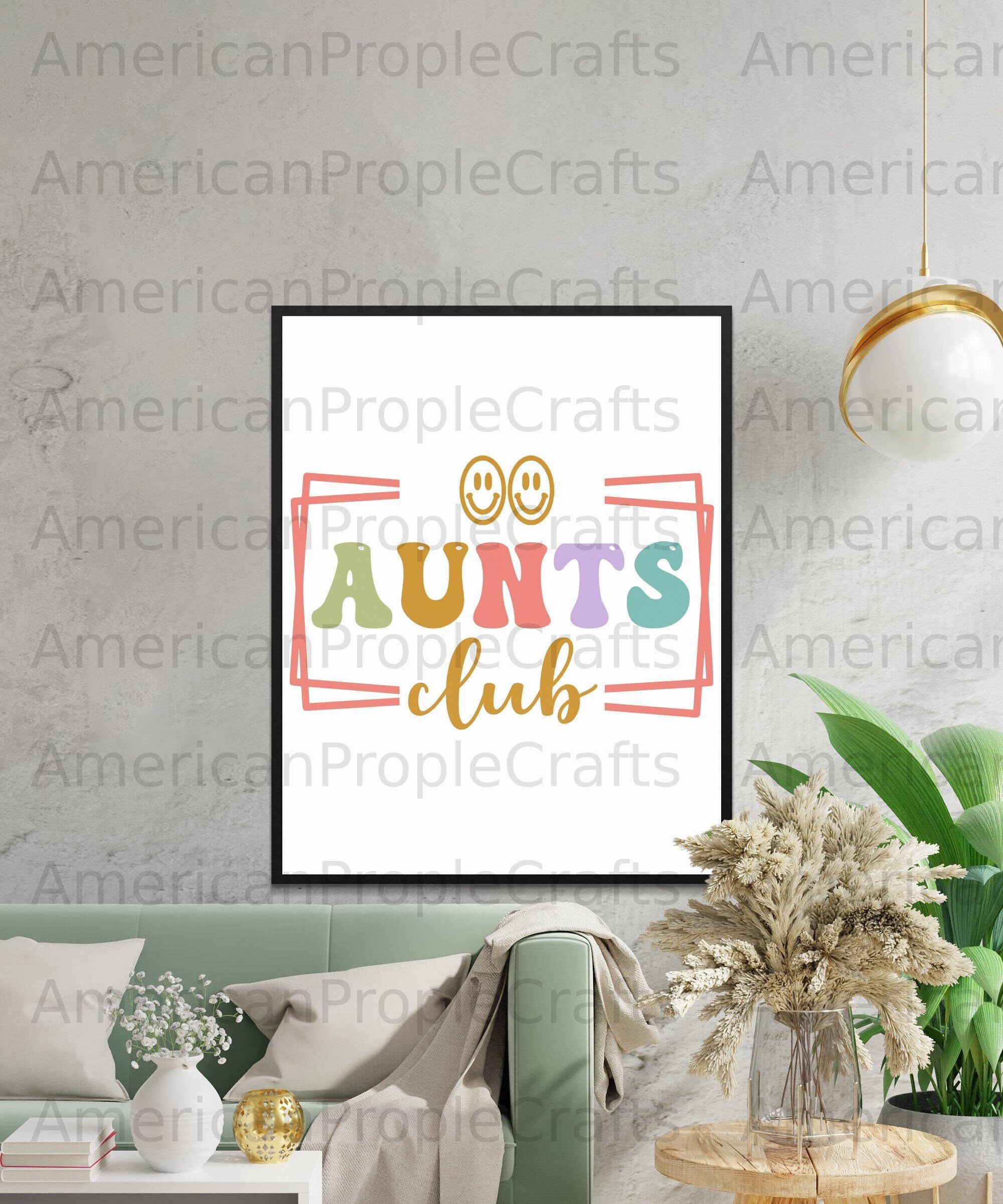 Cool Aunts Club SVG, Best Aunt Svg, Aunt to Be Svg, Wavy Svg, Cricut ...