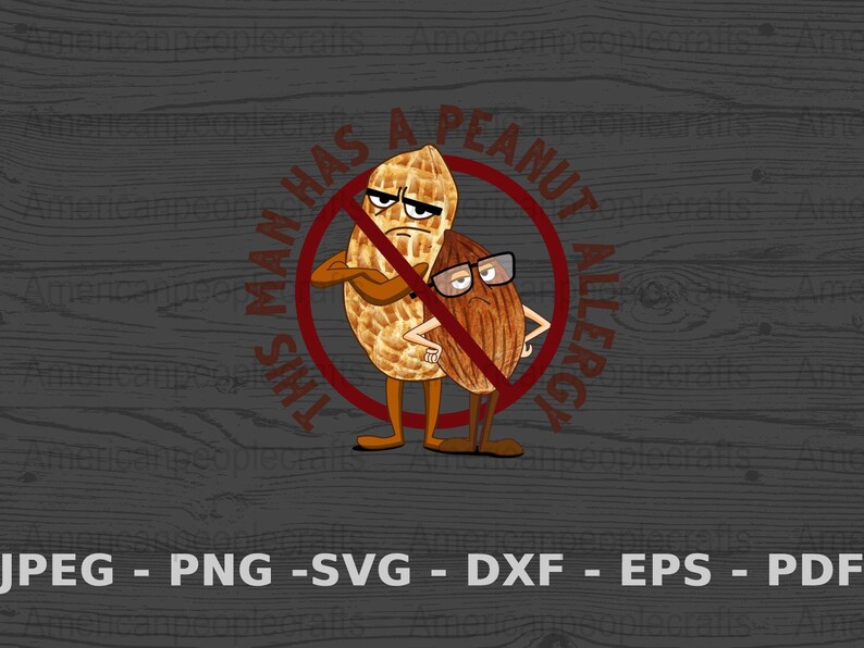 Peanut Allergy SVG Digital Download - Etsy