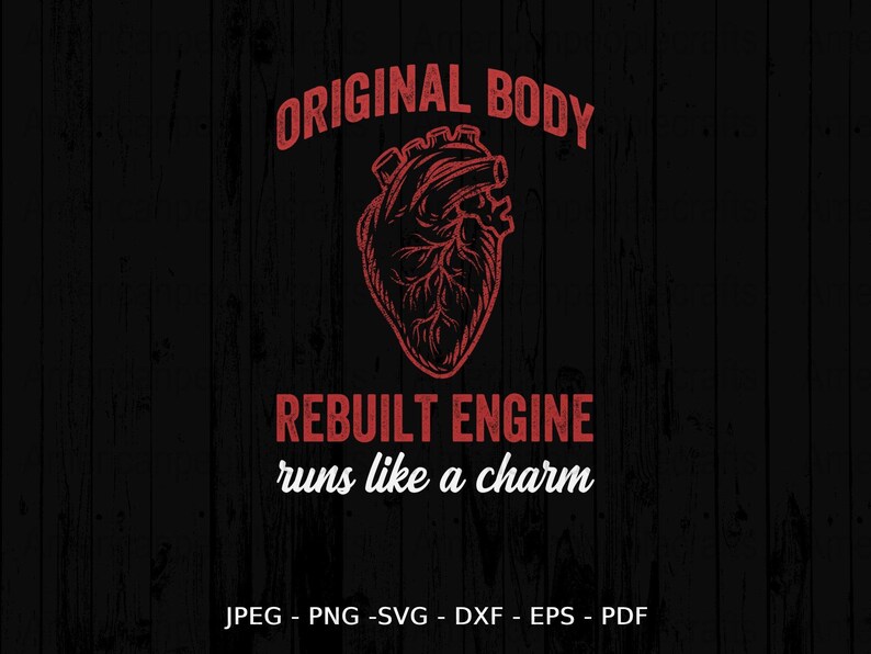 Open Heart Surgery SVG Heart Transplant Post Surgery Digital Download ...