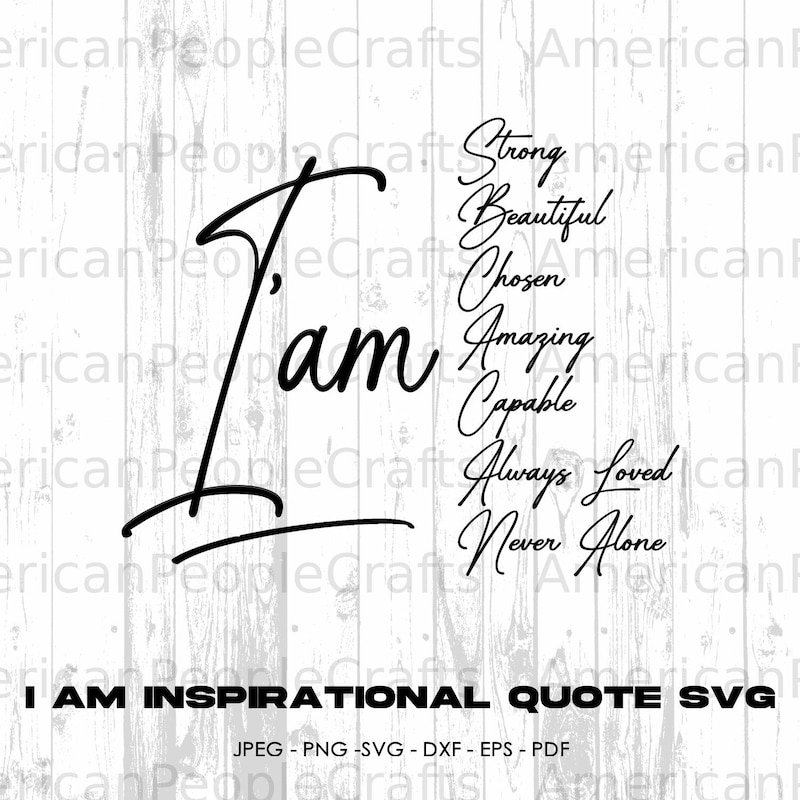 I Am Svg - Etsy