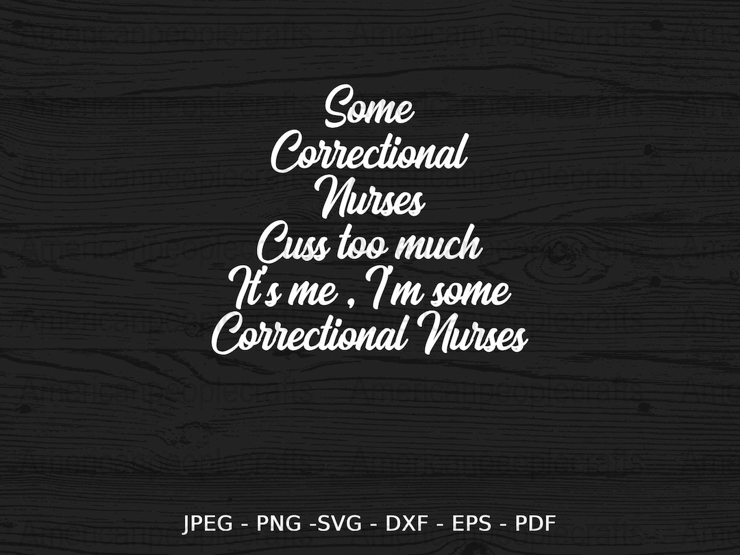 Correctional Nurse SVG Prison Nurse Svg, Png Instant Digital Download ...