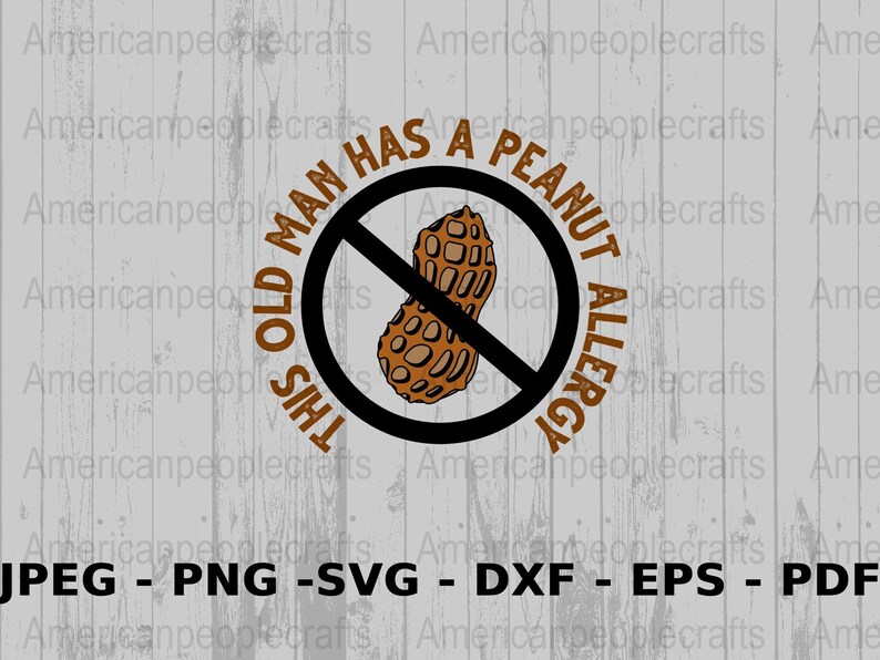 Peanut Allergy SVG Digital Download - Etsy