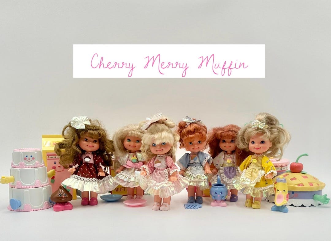 Vintage 1980s Cherry Merry Muffin Dolls and Accessories - Etsy