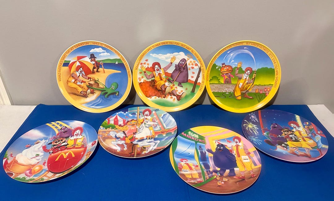 Vintage 1977/1993 Mcdonalds Plates Lot of 7 - Etsy
