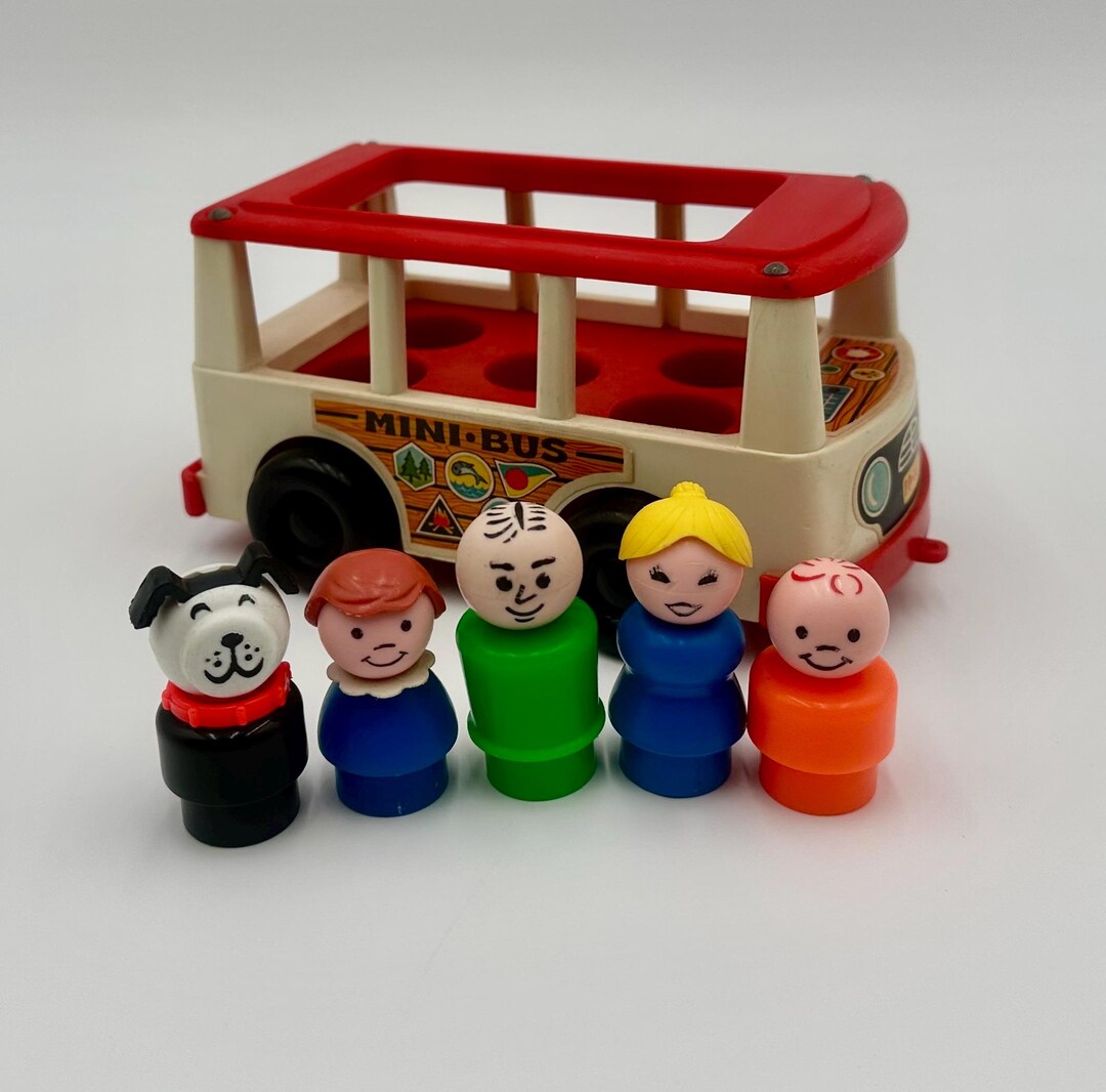 Vintage Fisher-price Play Family Mini Bus #141 Complete - Etsy