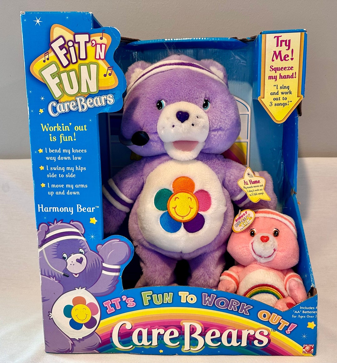 Vintage 2004 Fit N Fun Care Bears Harmony Bear New in Box With Bonus ...