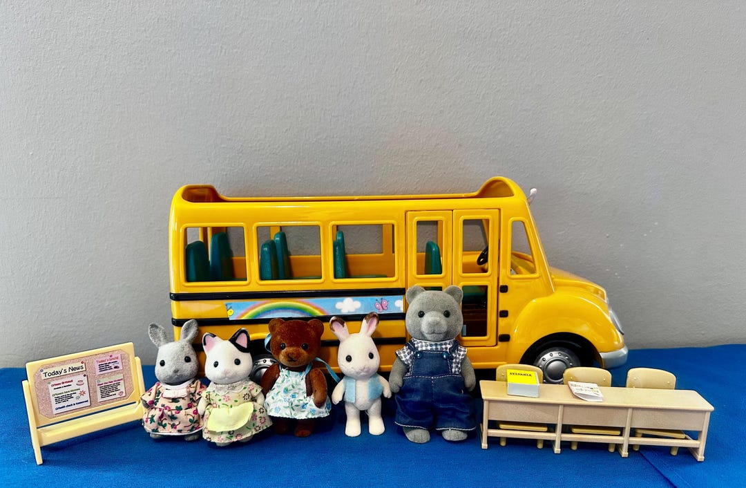 Epoch Calico Critters School Bus With Critters and Accessories - Etsy