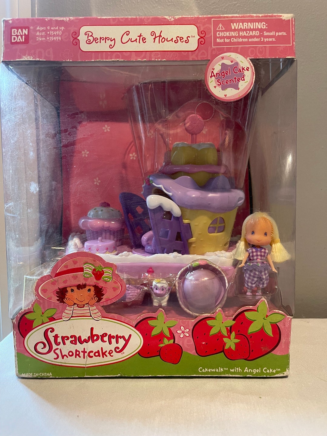 2002 Bandi Strawberry Shortcake Berry Cute Houses Rare Cakewalk With ...
