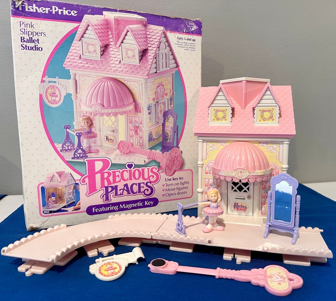 1988 Vintage Fisher-price Precious Places Complete IOB Pink Slippers ...
