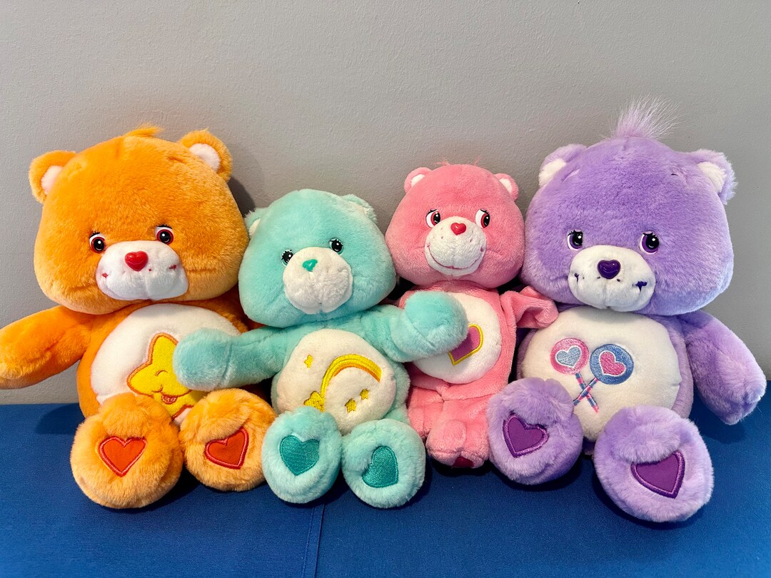 Vintage 2000s Four Care Bear Lot With Love -a-lot Hand Puppet - Etsy