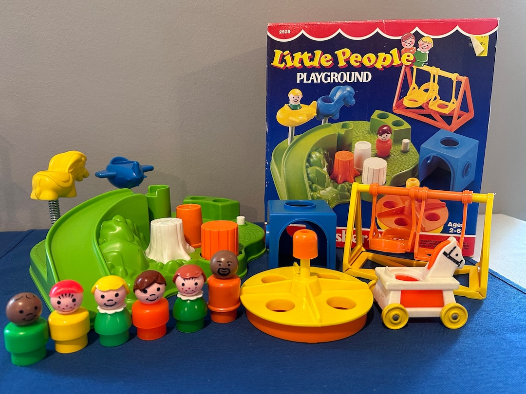 Vintage Fisher-price Little People Playground 2525 COMPLETE in Open Box ...