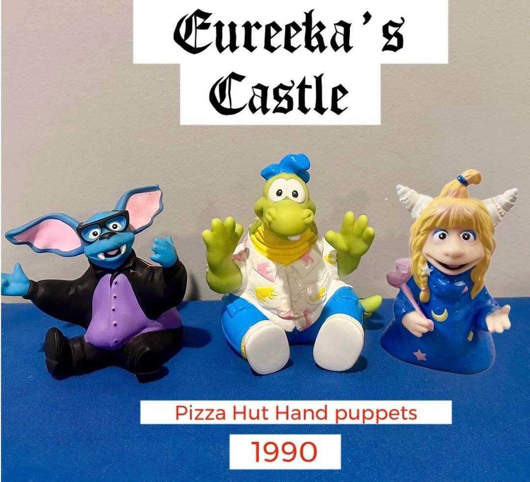 Vintage 1990 Pizza Hut Eureeka’s Castle Hand Puppets *each Sold ...