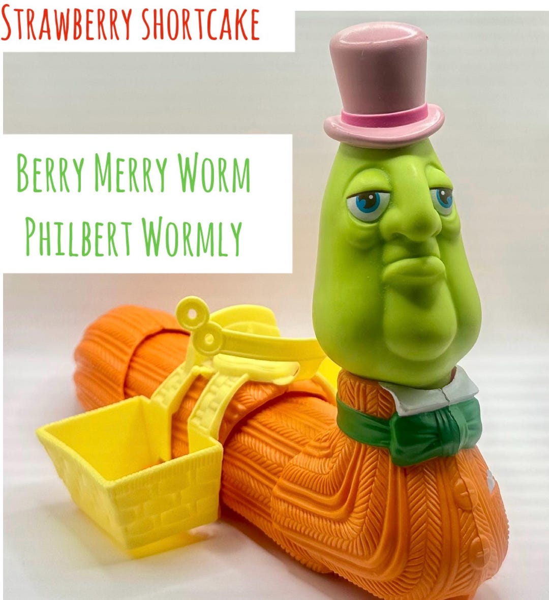 Vintage Kenner 1980s Strawberry Shortcake Berry Merry Worm Philbert ...