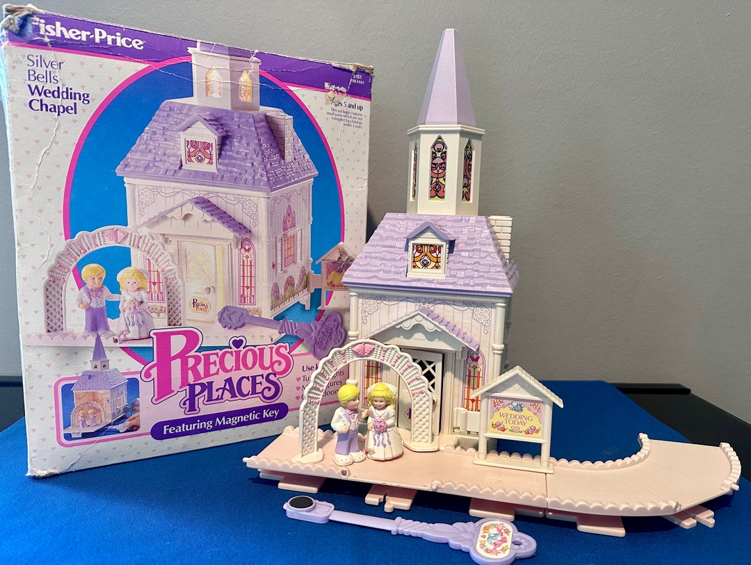1988 Vintage Fisher-price Precious Places 5151 Silver Bells Wedding ...