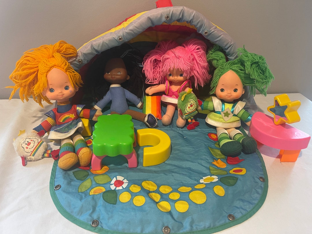 Vintage 1983 Rainbow Brite Colour Cottage With Four Dolls - Etsy