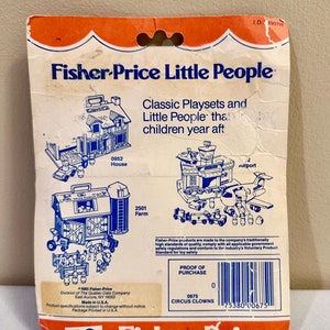 1985 Vintage Fisher Price Little People Circus Clowns 675 New in ...